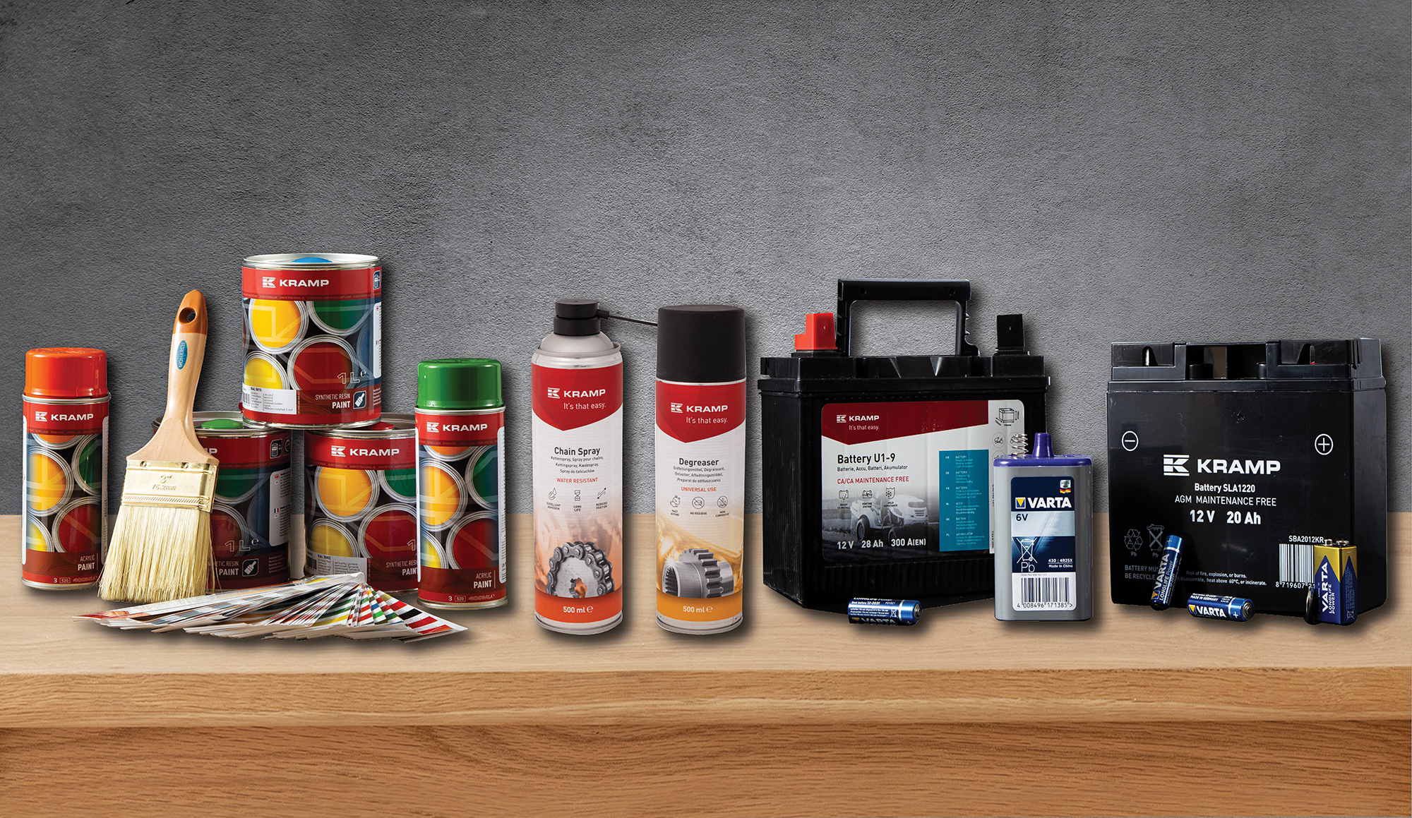 Genfitt Now Stocking Kramp Batteries, Paint, and more Workshop Essentials!